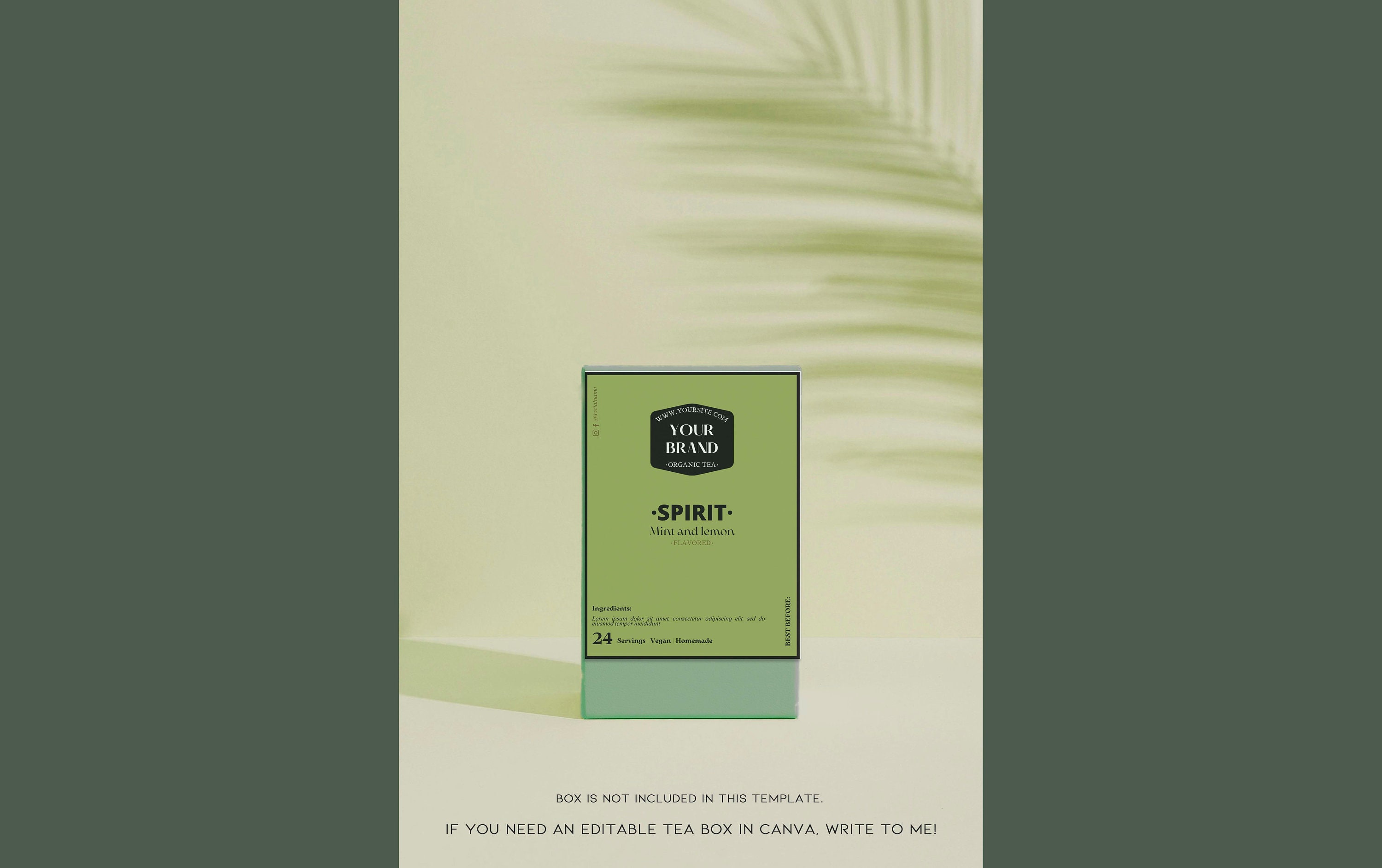 Printable Herbal Tea Blend Label Packaging Design Template - Etsy