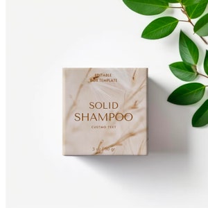 Custom Editable Solid Shampoo or Soap Packaging Box Canva.printable ...