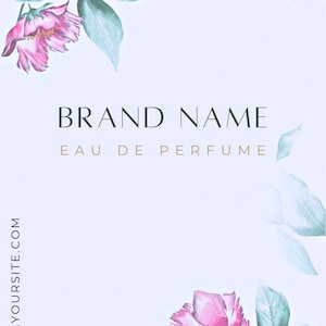 Custom Perfume Bottle Label Template.editable Canva Design for Perfume ...