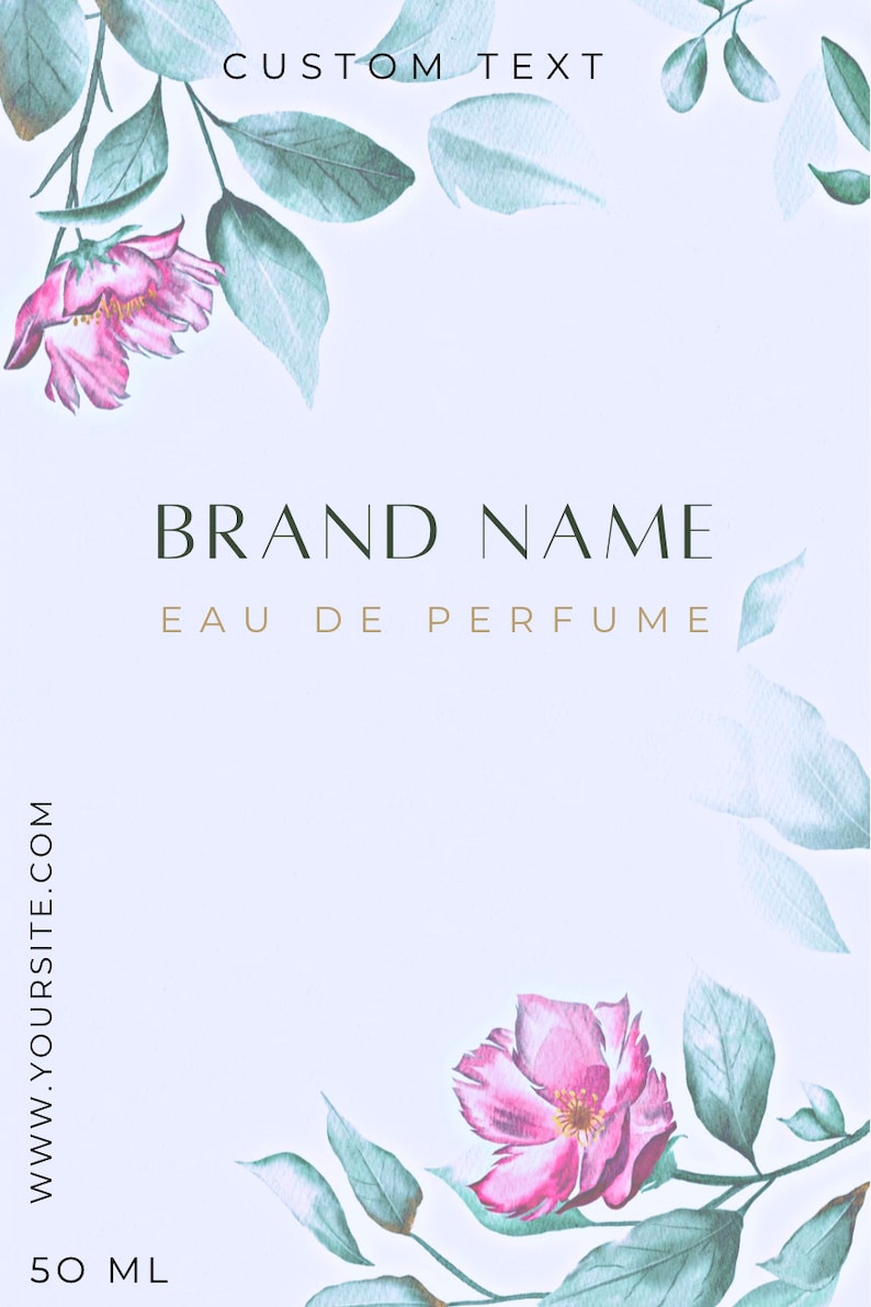 Custom Perfume Bottle Label Template.editable Canva Design for Perfume ...