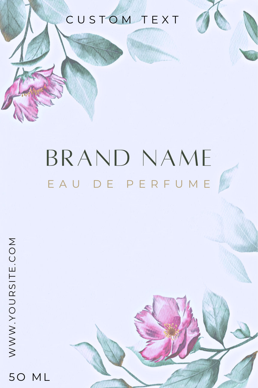 Custom Perfume Bottle Label Template.editable Canva Design for Perfume ...