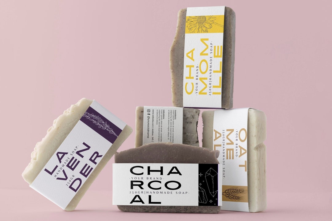 Custom Soap Label Template for Canva.printable Soap Wrapper Label ...