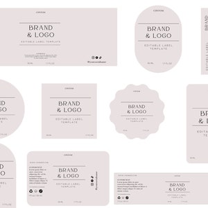 Custom Editable Beauty & Cosmetic Box + Labels Template Canva Bundle ...