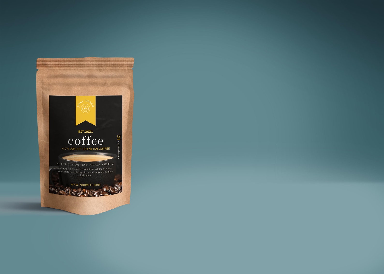 Printable Coffee Bag Label Template Editable Coffee Packaging - Etsy