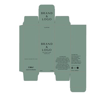 Editable Canva Rectangular Box Template Cosmetic,custom Product Box ...