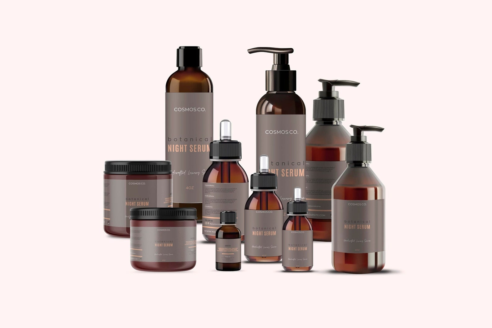 Editable Label Bundle Canva Template for Beauty & Skincare Products ...