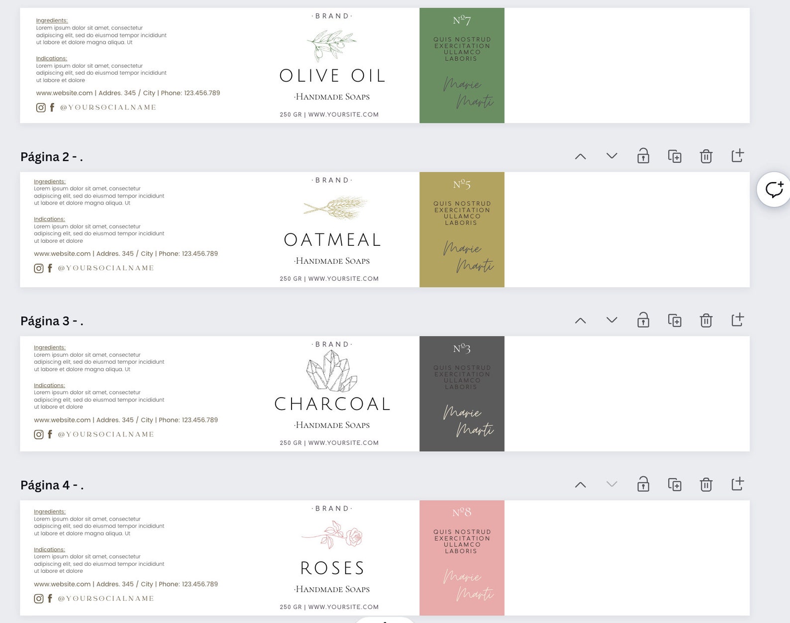 Customizable Soap Label Templates,custom Soap Brand Design With Canva ...