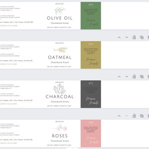 Customizable Soap Label Templates,custom Soap Brand Design With Canva ...