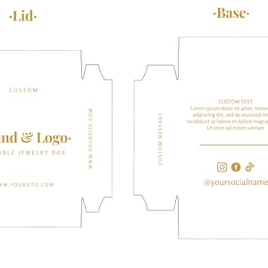 Custom Jewelry Packaging Box and Display Card Canva Template Bundle ...