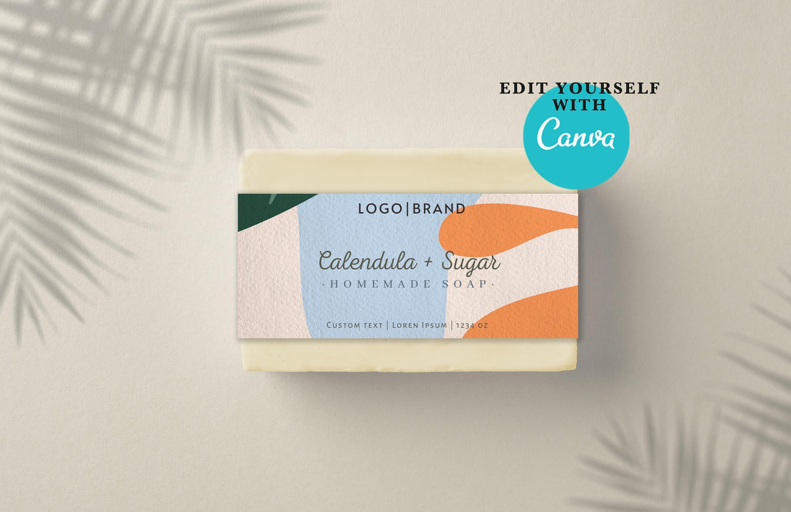 Exclusive Editable Soap Wrapper Label Template Design for Canva,custom ...