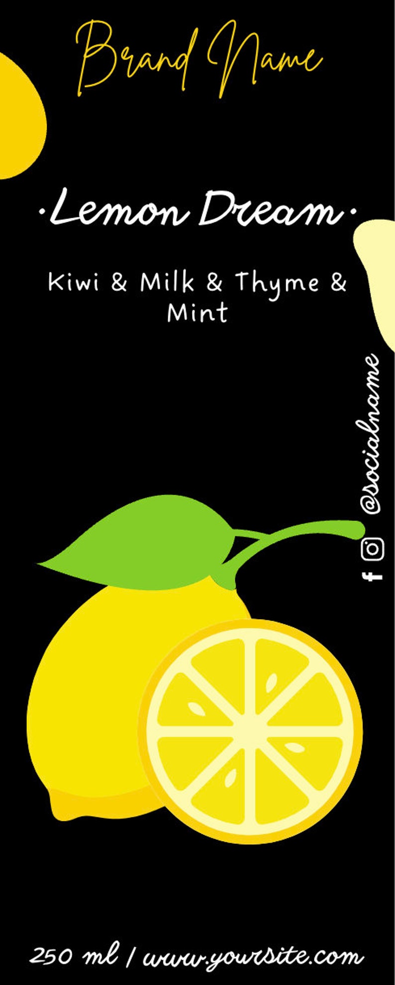 Custom Printable Juice Bottle Label. Editable Juice Bottle - Etsy