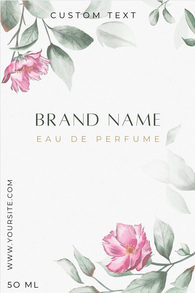 Custom Perfume Bottle Label Template.editable Canva Design for Perfume ...