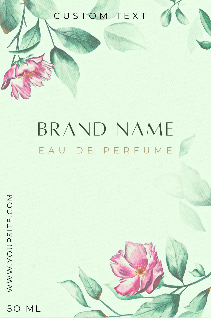 Custom Perfume Bottle Label Template.editable Canva Design for Perfume ...