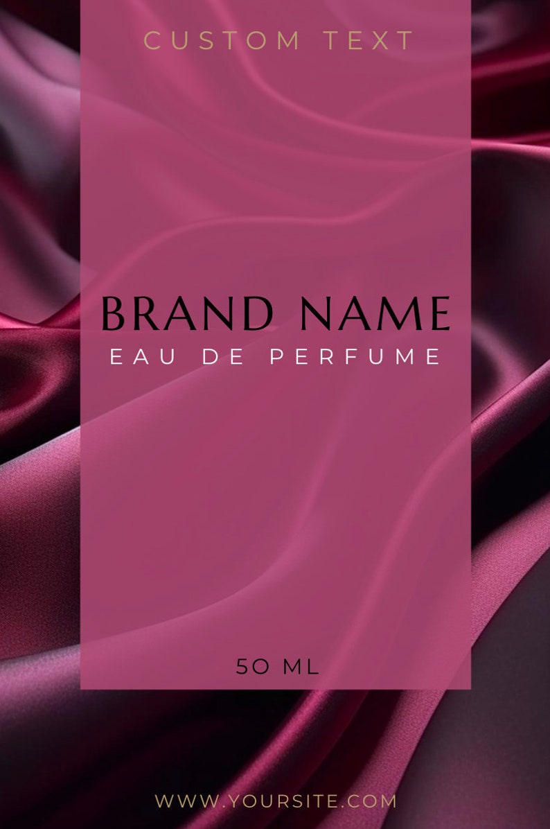 Custom Perfume Bottle Label Template.editable Canva Design for - Etsy