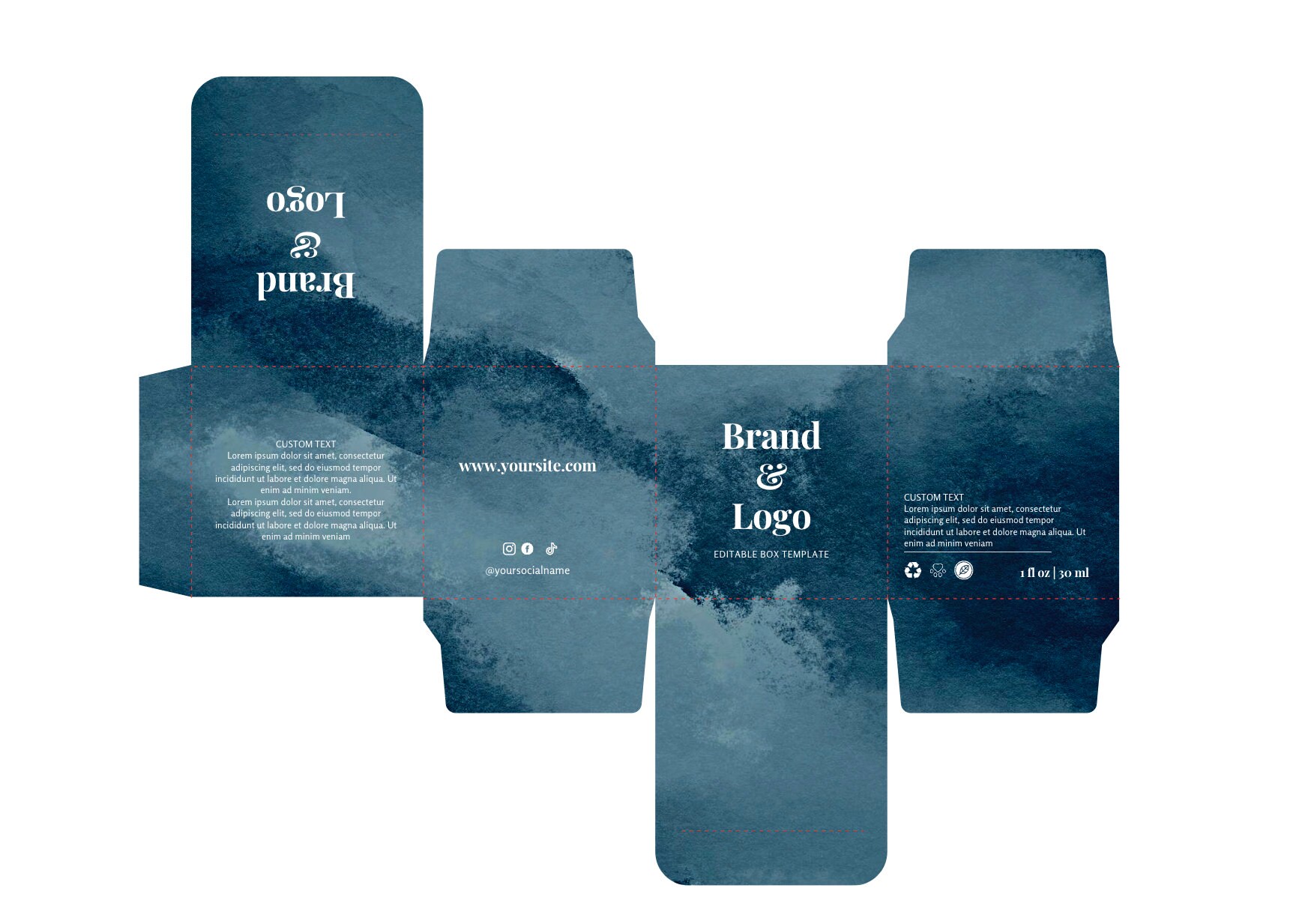 Editable Candle Box Template for Canva.custom Product Box Package ...