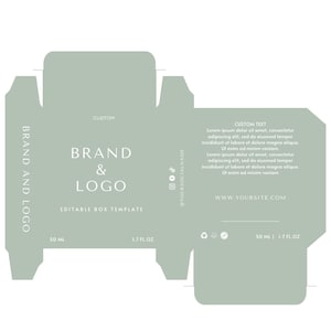 Perfume Packaging Box Template for Canva.printable & Editable Perfume ...