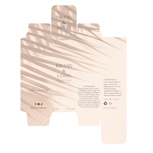 Custom Editable Beauty & Cosmetic Box + Labels Template Canva Bundle ...