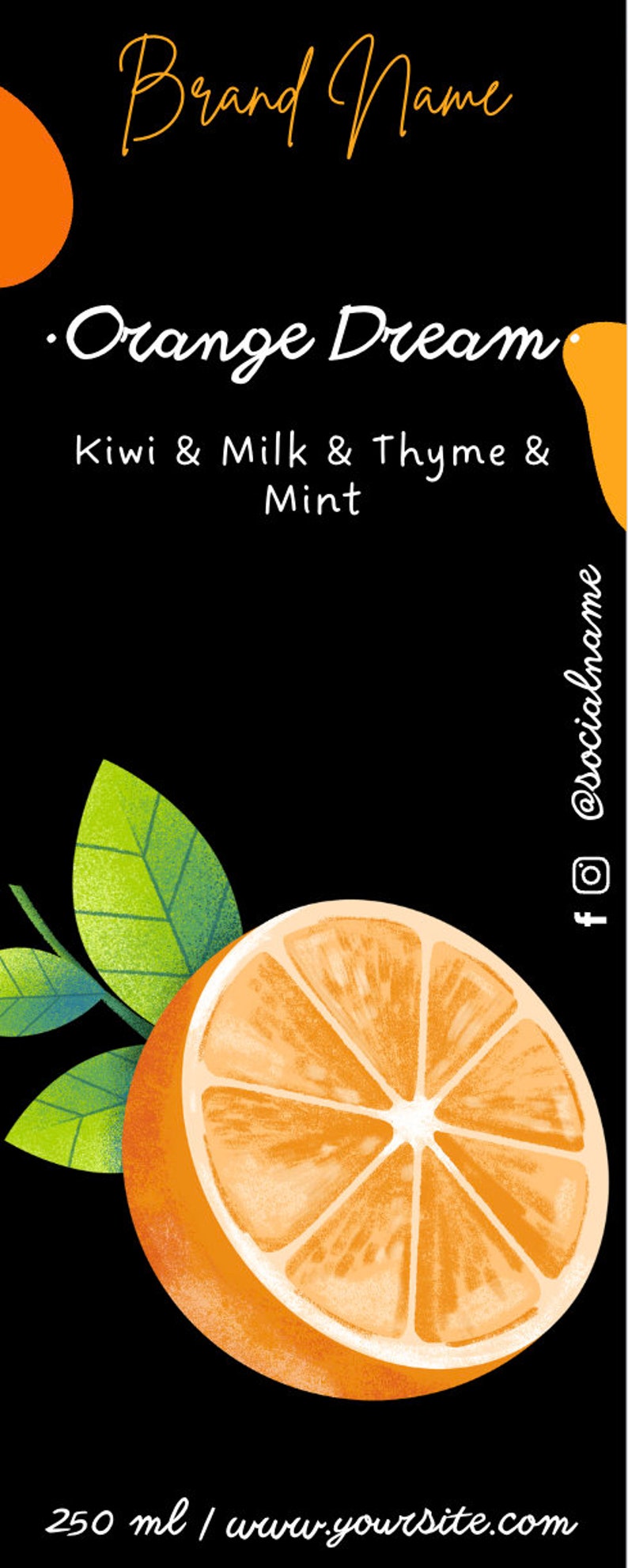 Custom Printable Juice Bottle Label. Editable Juice Bottle - Etsy