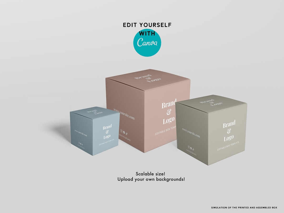 Candle Packaging Boxes Template.printable Square Box Template.colorful ...