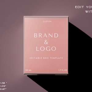 Perfume Packaging Box Template for Canva.printable & Editable Perfume ...
