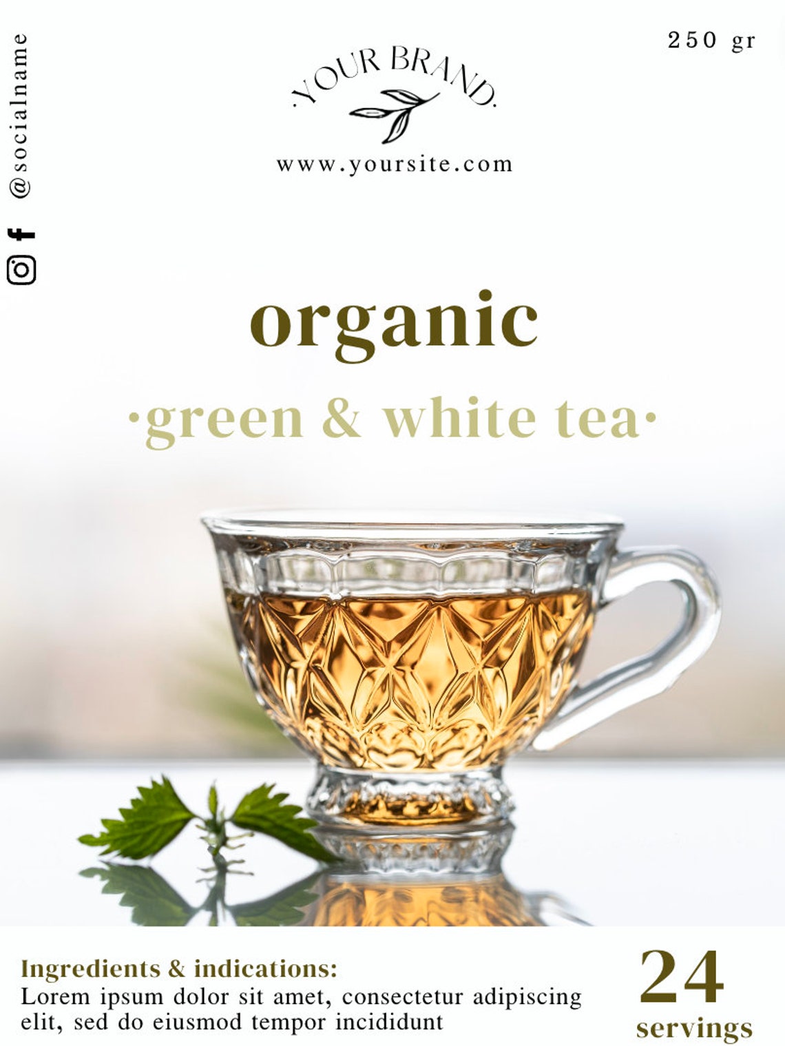 Editable Tea Blend Label Canva Template.printable Label for - Etsy