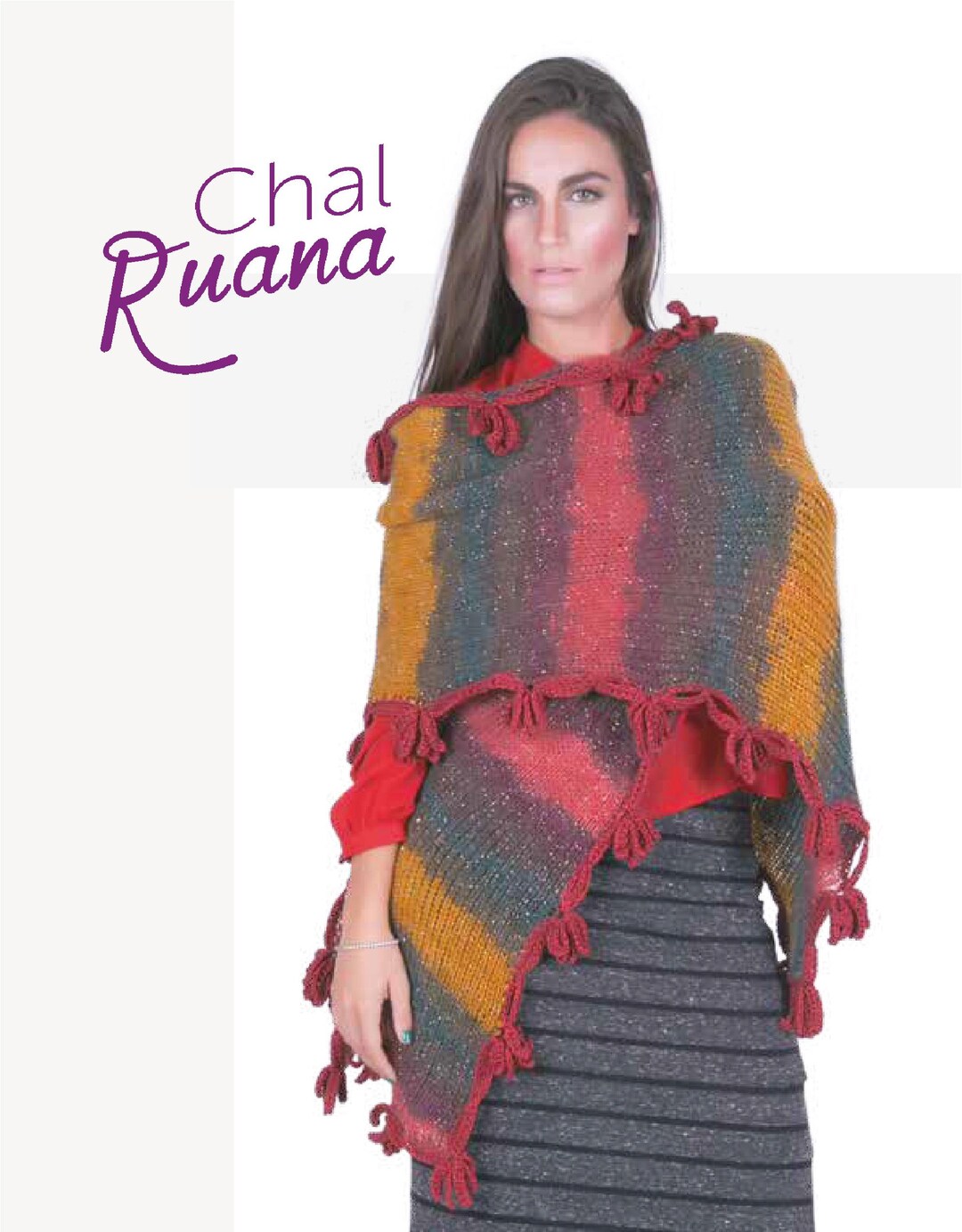 Pattern and Diagram of a Rectangular Shawl by Laura Cepeda - Etsy
