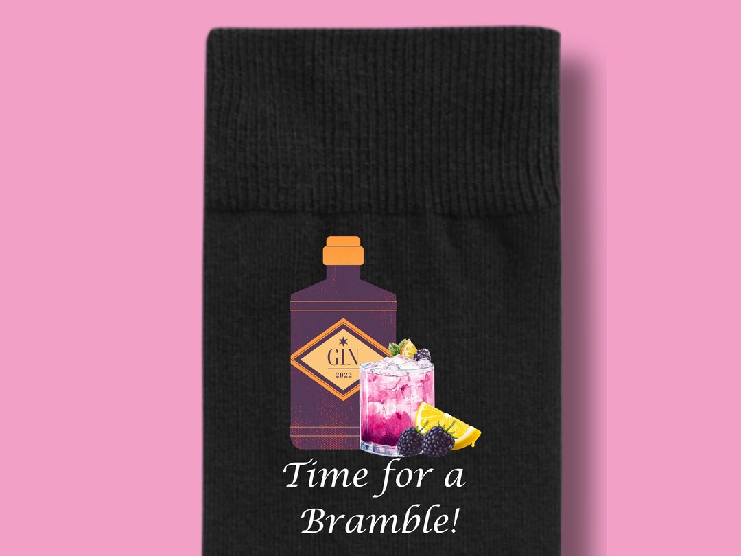 Bramble Cocktail Socks - 'time for a Bramble' - Etsy