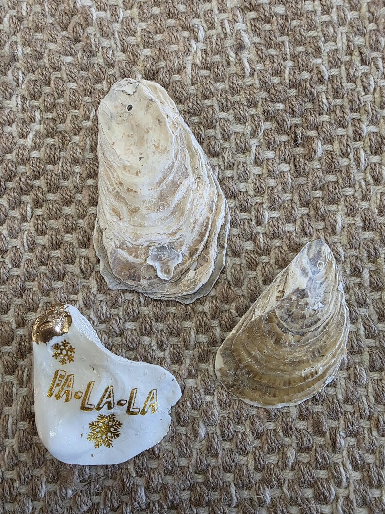 Handcrafted Oyster Shell With Palm Trees -- Christmas Ornament - Etsy