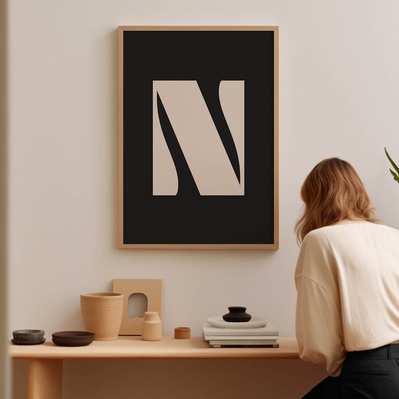 Abstract Letter Art - Etsy