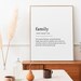 Family Definition Wall Art Black and White Print - Etsy
