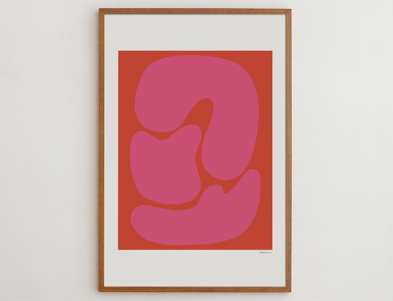 Mid Century Modern Poster Abstract Art Print Limited Edition | Etsy