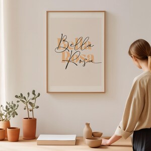 Bella Rosa - Typography Art Print High Quality Matte Paper - Etsy