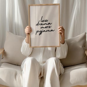 Funny Quote Poster | Framed Wall Art Print | Black Lettering on Beige ...