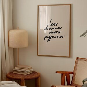 Funny Quote Poster | Framed Wall Art Print | Black Lettering on Beige ...