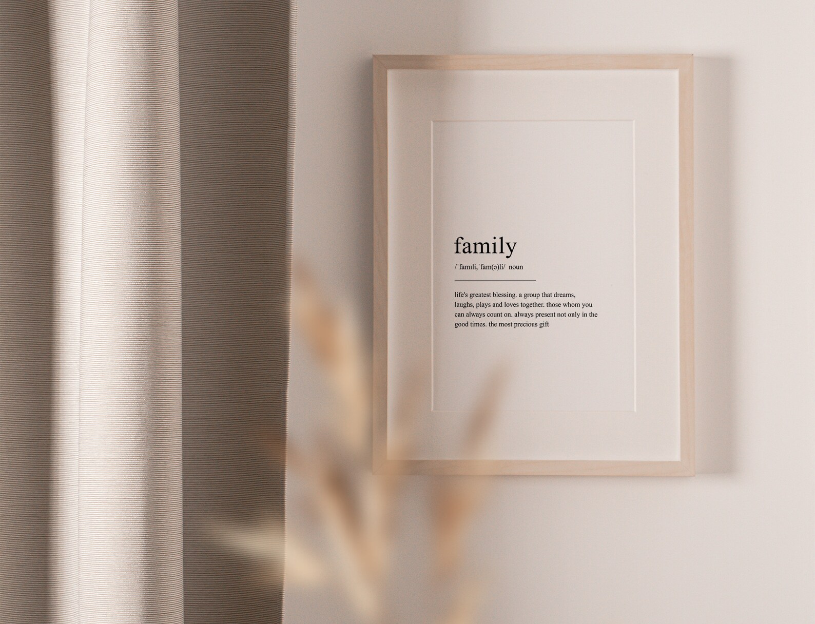 Family Definition Wall Art Black and White Print - Etsy