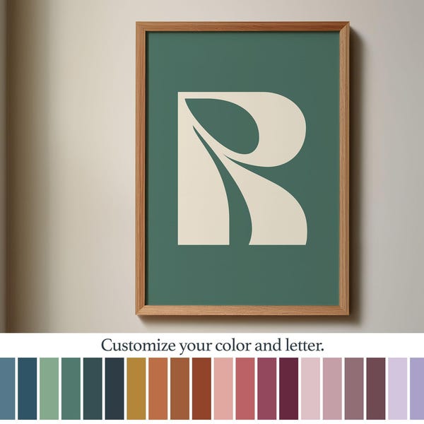 Initial Poster - Etsy