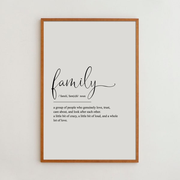 Family Definition - Etsy