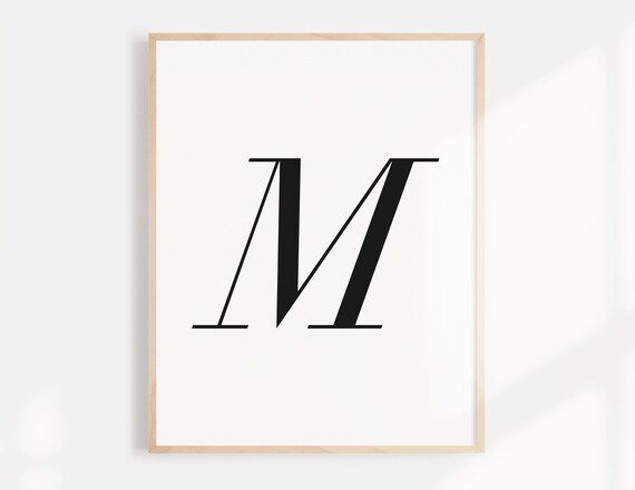 Kids Room Wall Art M Letter Print Alphabet Poster | Etsy
