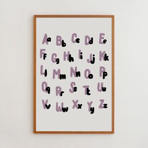 Alphabet Poster Learning Letters Counting Poster Educational Wall Art ...