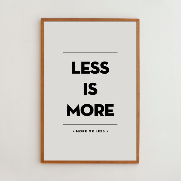 Less is More - Etsy
