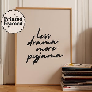 Funny Quote Poster Framed Wall Art Print Black Lettering on Beige ...