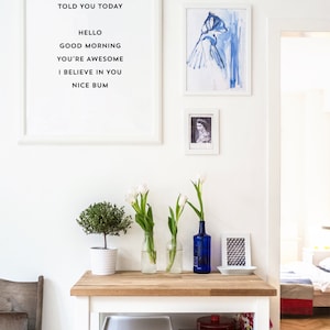 Just in Case No One Told You Today Print, Black and White Wall Art ...