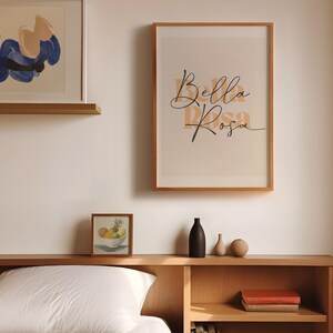 Bella Rosa - Typography Art Print High Quality Matte Paper - Etsy