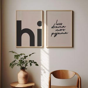 Funny Quote Poster Framed Wall Art Print Black Lettering on Beige ...