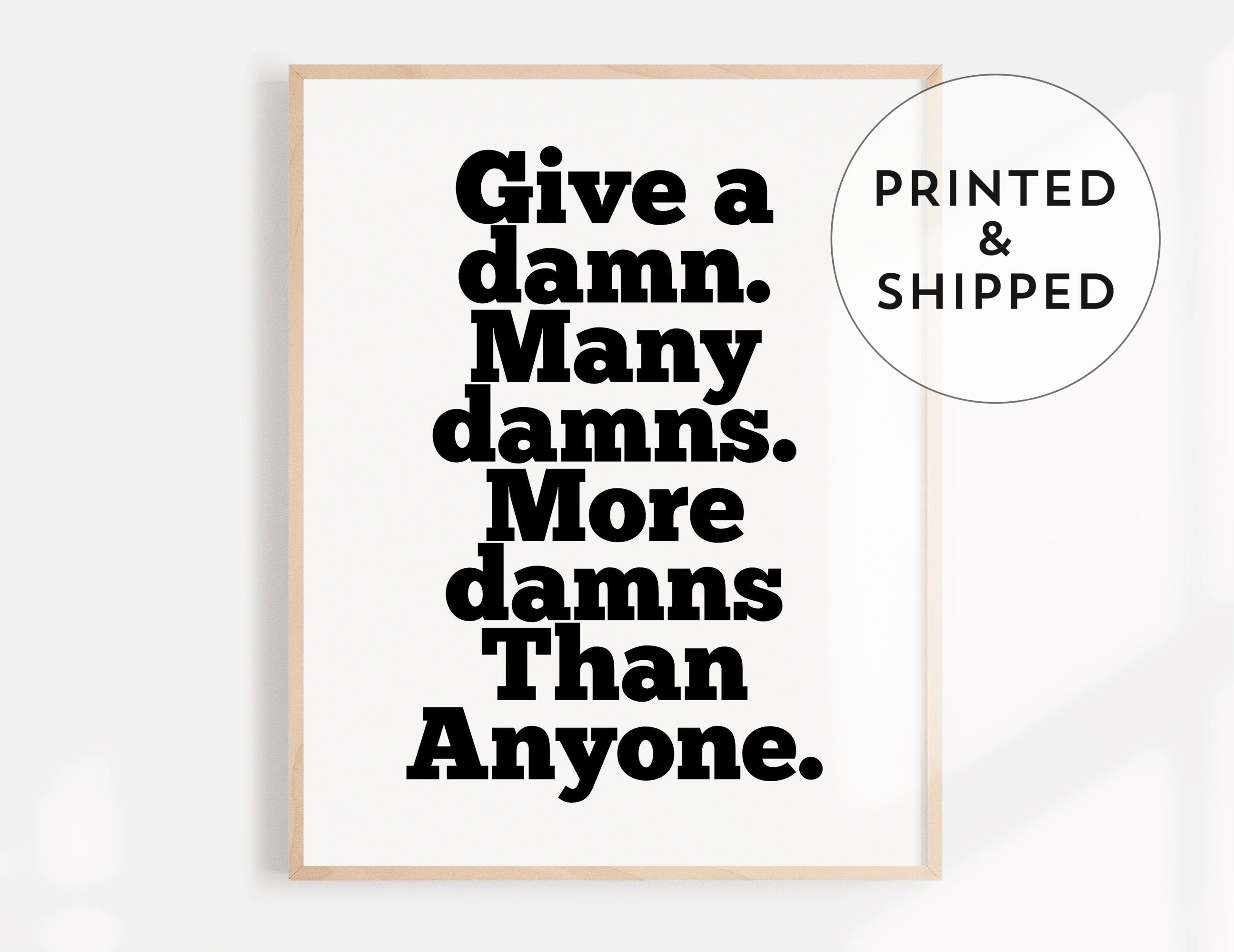 Typography Print Quote Prints Minimalist Poster Black and - Etsy