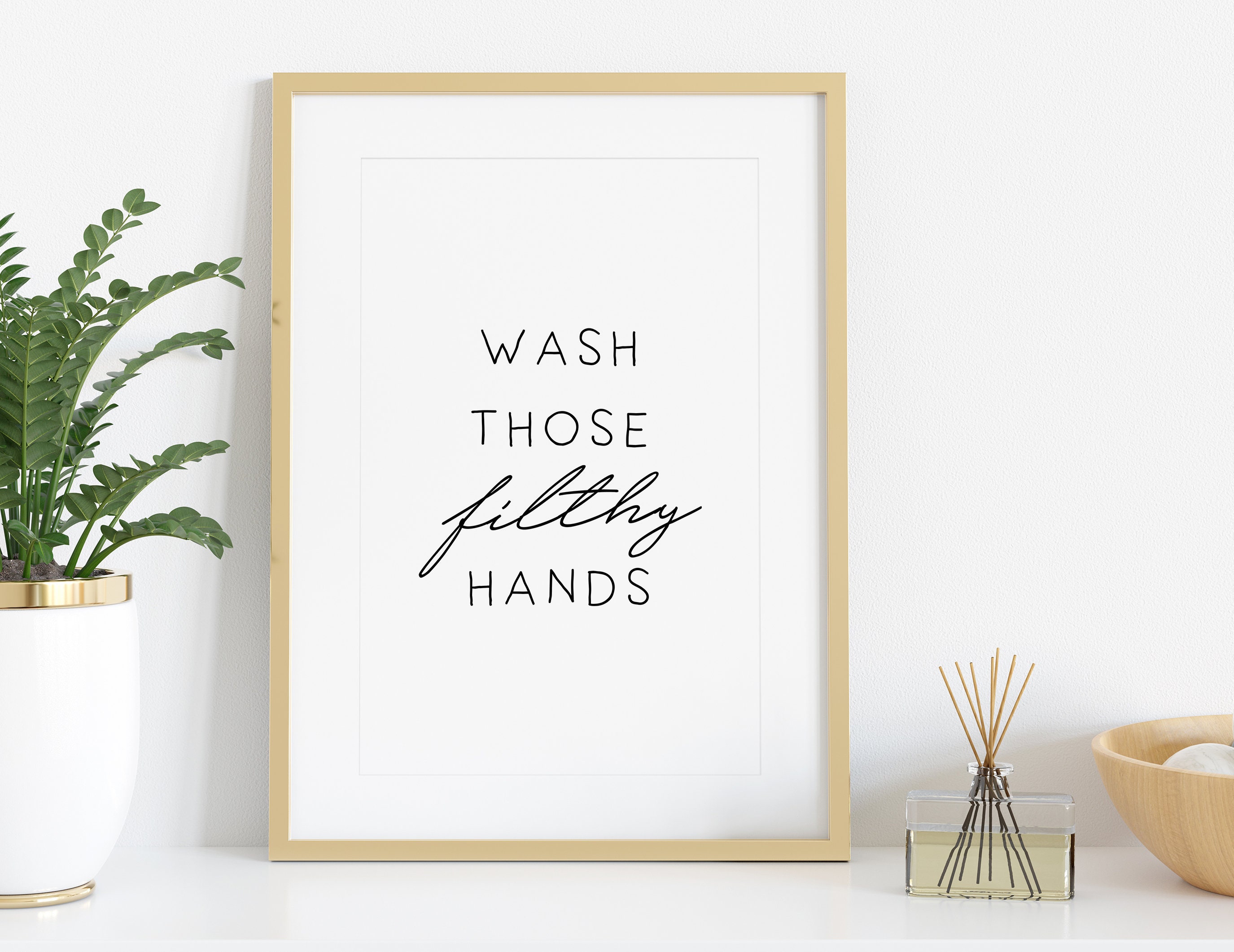 Hand quote digital wall art print black A3 30x42 cm Digital Prints Art ...