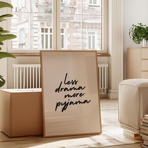 Funny Quote Poster | Framed Wall Art Print | Black Lettering on Beige ...