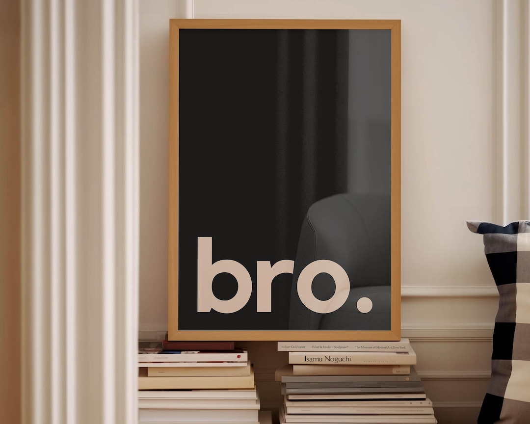 Bro Typography Art Print | Funny Baby Boy Nursery Gift Idea ...