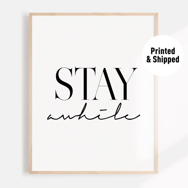 Stay Awhile Poster - Etsy