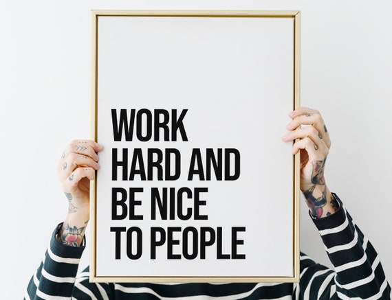 Hand quote digital wall art print black A3 30x42 cm Digital Prints Art ...